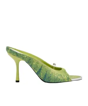 DIESEL® D Diams Sa 90 Peep-toe Mules - Green