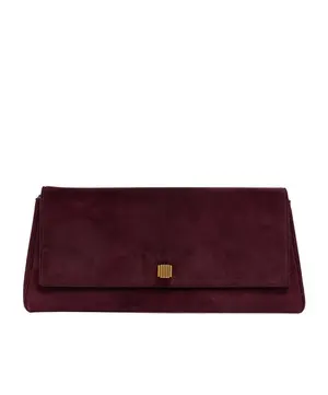 Khaite Audrey Foldover Clutch Bag - Red