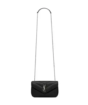 Saint Laurent Loulou Mini In Lambskin - Black