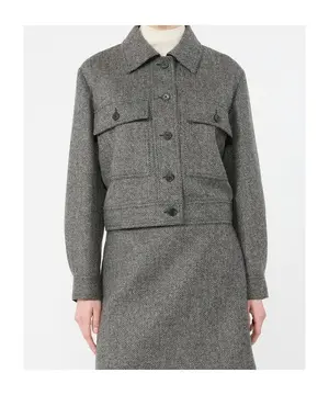 Max Mara Herringbone-pattern Wool Jacket