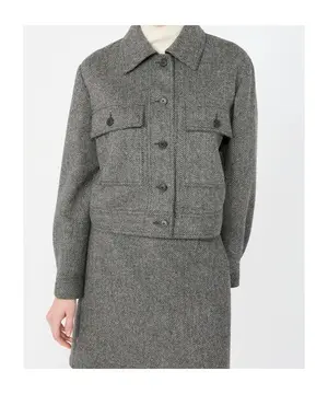 Max Mara Herringbone-pattern Wool Jacket