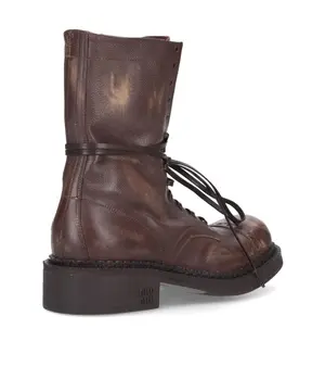 Miu Miu Leather Laced Boots