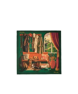 Burberry Knight Day Silk Scarf - Clover Green