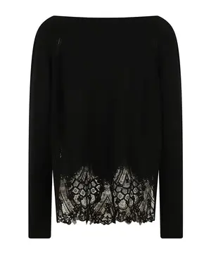 Ermanno Scervino Lace-trim Sweater