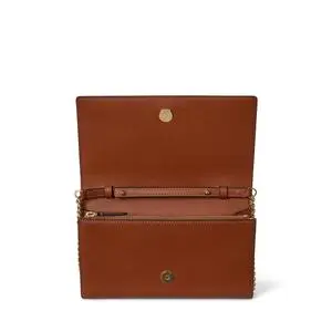 Ralph Lauren Long Flap Bag In Smooth Leather