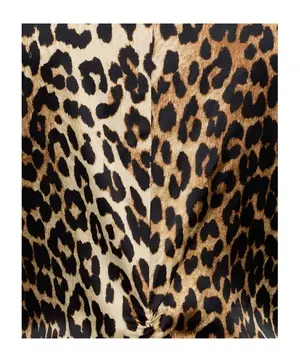 GANNI Leopardprint Flared Dress