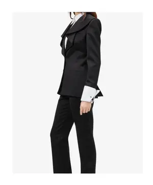 Alexander McQueen Waterfall Collar Single-breasted Jacket