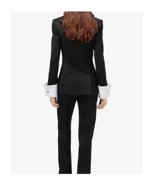Alexander McQueen Waterfall Collar Single-breasted Jacket