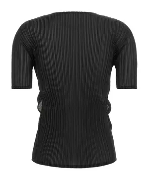 Issey Miyake Sheer Slit Pleats' Top