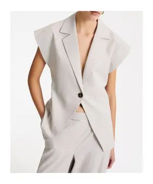 Marella Single-button V-neck Vest