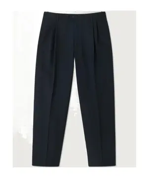 American Vintage Casual Trousers With Belt Loops - Navy