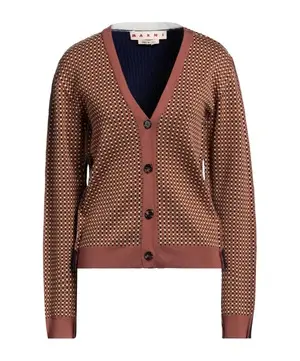 Marni Plaid Knit Top - Brown