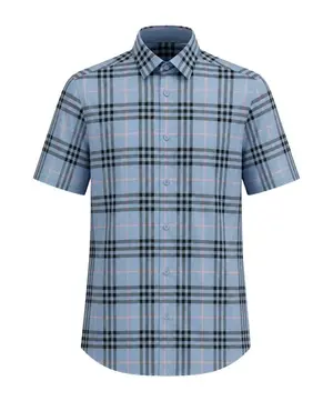 Burberry Short-sleeved Shirt - Sky-blue