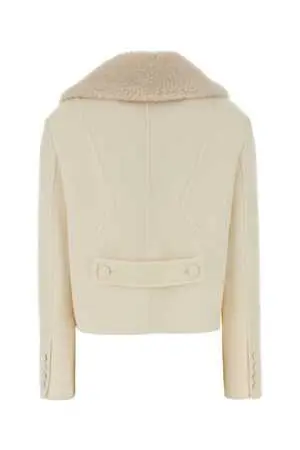 Ermanno Scervino Double-breasted Fur Collar Jacket