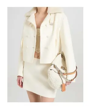 Ermanno Scervino Double-breasted Fur Collar Jacket