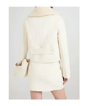 Ermanno Scervino Double-breasted Fur Collar Jacket
