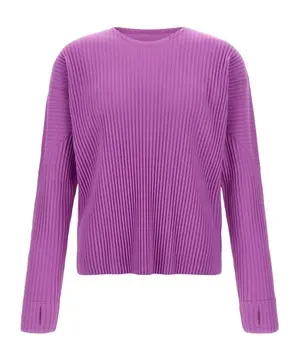Issey Miyake Color Pleats 1' Sweater - Purple