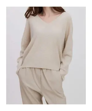 Marella Ribbed V-neck Knit Top