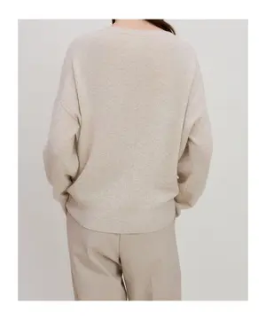 Marella Ribbed V-neck Knit Top