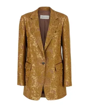 Dries Van Noten Long-sleeve Blazer Metallic
