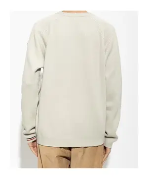 Moncler Logo Wool Sweater - Beige