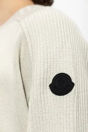Moncler Logo Wool Sweater - Beige