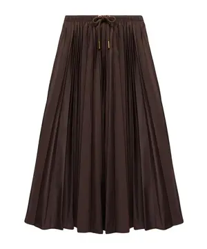 Moncler Pleated Midi Skirt - Brown