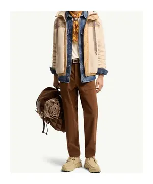 Moncler Geometric Trim Teddy Zip-up Hoodie