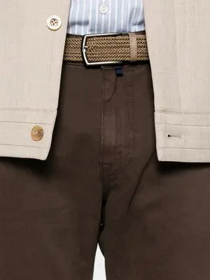 Incotex Logo-patch Belt-loop Trousers