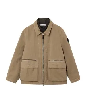 Stone Island Padded Field Jacket With Anti-drop - Biscuit