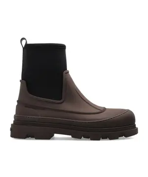 Moncler Round-toe Short Boots - Brown