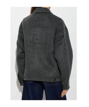 ANINE BING Boxy Button-up Jacket - Gray