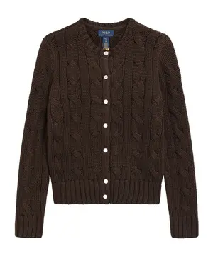 Polo Ralph Lauren Cable-knit Cotton Cardigan - Black