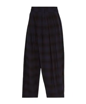 Dries Van Noten Checked Pants - Navy