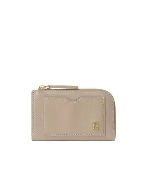 Fendi Ff Card Case Pouch - Dove-grey