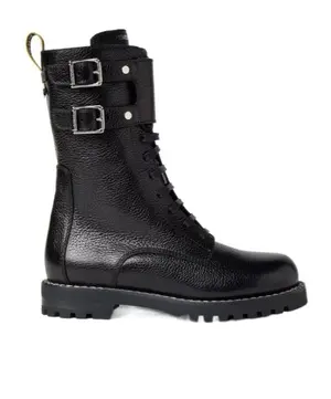 Fendi Commando Leather Boots - Black