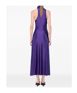 Rabanne Ruched High-neck Dress