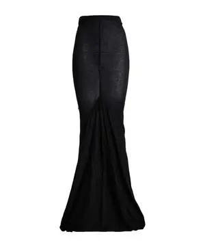 Rick Owens Simple Solid-color Stretch Skirt - Black