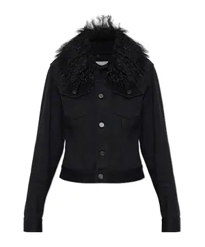 Alaïa Faux-fur Collar Jacket - Black