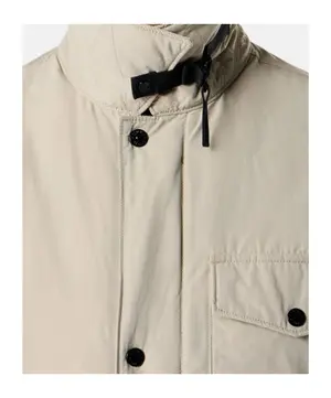 Stone Island Quilted Button-up Jacket