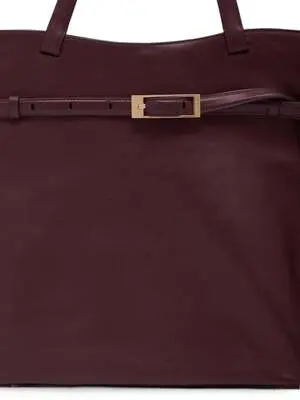 ANINE BING Elly Tote Small-grained Leather Fig