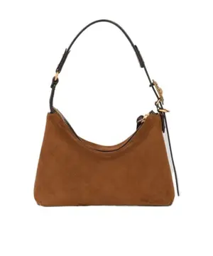 Etro Suede Buckled Shoulder Bag - Brown
