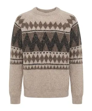 Peserico Patterned Jacquard Crew-neck Sweater
