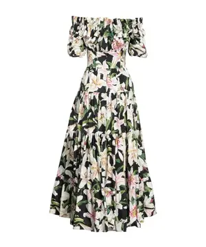 Dolce & Gabbana Floral Print Short-sleeve Dress - Black