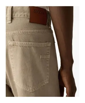 Zegna Light Taupe Cotton Roccia Pants