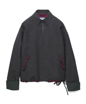 Prada Bonded Devoré Hopsack Blouson