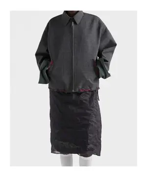 Prada Bonded Devoré Hopsack Blouson