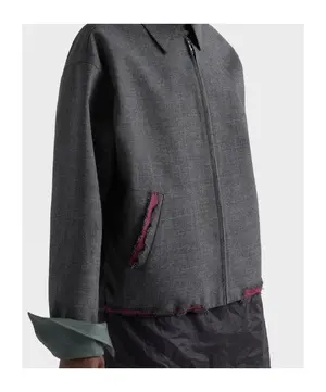 Prada Bonded Devoré Hopsack Blouson