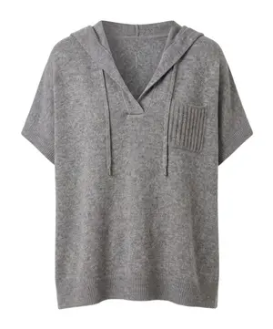 Peserico V-neck Drawstring Hoodie