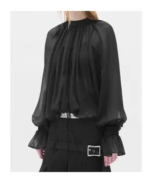 ANN DEMEULEMEESTER Celin Baloon Top With Drawstrings